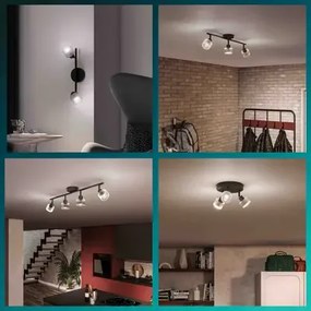 Philips Horen černá / LED bodové svítidlo / 2x5W / GU10 / IP20
