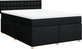 Box spring postel s matrací černá 140 x 190 cm textil 3288991