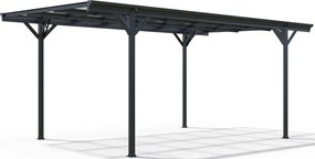 Přístřešek na auto BestBerg BBCP-CH500 / 15,3 m² / 503 x 305 x 232 cm / antracit/šedá