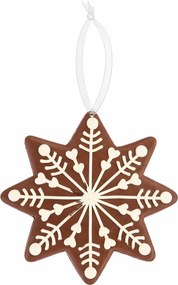 Závěsná vánoční ozdoba CANDY STAR 11 cm, hnědá