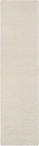 Slonovinový ručně tkaný vlněný běhoun 80x230 cm Harris Boucle – Flair Rugs