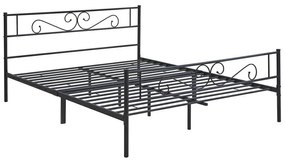 Kovová postel s roštem Bengrio 0601, Rozměr postele: 140 x 200 cm, Barva: Bílá