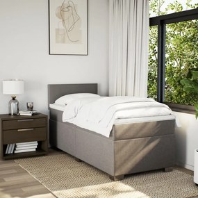 Box spring postel s matrací taupe 90x200 cm textil 3285768