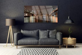 akrylový obraz Město Mosty Architektura 120x60 cm