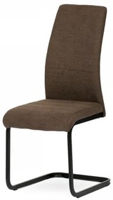 Jídelní židle hnědá látka kovová pohupová podnož DCL-414 BR2