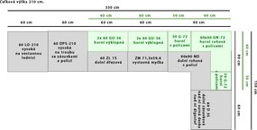 Kuchyňská linka CREMONA bc | 330x150 cm | ve tvaru L | UNI provedení | zásuvky PREMIUM BOX | bílá/cremona