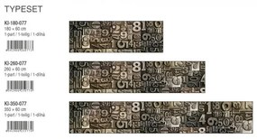 DIMEX | Fototapeta do kuchyně Číslice KI-180-077 | 180 x 60 cm | béžová, černá, šedá