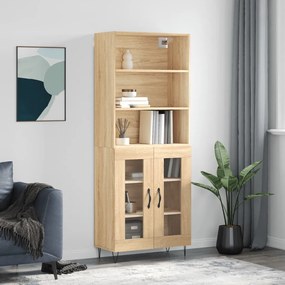 Skříň highboard dub sonoma 69,5 x 34 x 180 cm kompozitní dřevo,  3189312