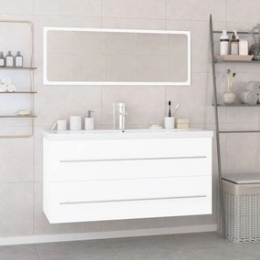 vidaXL Sada koupelnového nábytku bílá vysoký lesk kompozitní dřevo
