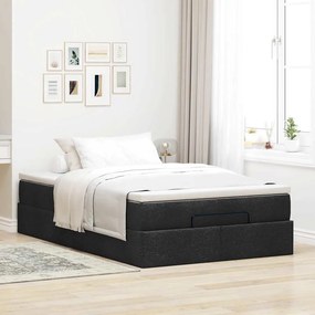 Osmanský rám postele s matrací černá 120x200cm textil 3311101