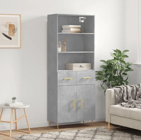 vidaXL Skříň highboard 69,5 x 34 x 180 cm kompozitní dřevo [3200505] Barva: Betonová šedá