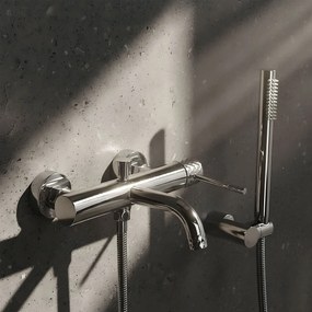 Rea Lungo Diamond, vanová baterie s ruční sprchovou soupravou, chromová, REA-B6447