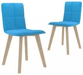 Jídelní židle 2 ks látka / buk Dekorhome Modrá