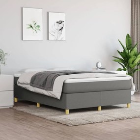 Rám postele s boxspringem tmavě šedá 140 x 200 cm textil 3120962