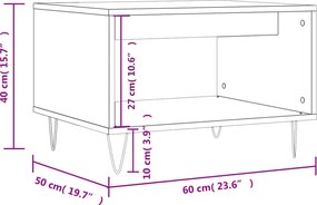 vidaXL Konferenční stolek 60 x 50 x 40 cm kompozitní dřevo [829254] Barva: Betonová šedá