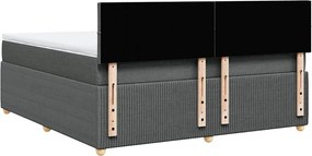 Box spring postel s matrací tmavě šedá 180x200 cm textil 3287536
