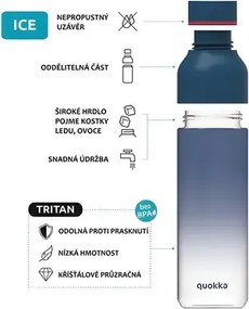 QUOKKA Tritanová láhev Ice bright spots / 840 ml / Bez BPA