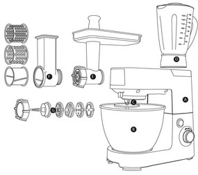 G21 Kuchyňský robot Promesso Iron Grey