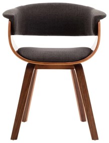 Petromila Jídelní židle 6 ks šedé ohýbané dřevo a textil