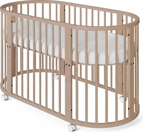 Dětská rostoucí postýlka 3v1 oválná + matrace New Baby kašmírová