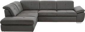 XXXLutz ROHOVÁ SEDAČKA, textil, tmavě šedá Beldomo Speed - Sedací soupravy - 000711013501