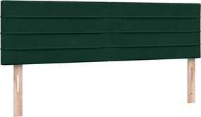 Box spring postel s matrací tmavě zelená 160x220 cm samet 3316362