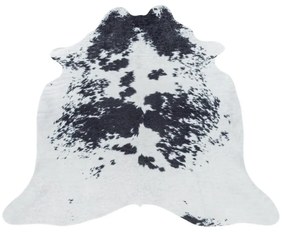 Ayyildiz, Kusový koberec Etosha 4114 black (tvar kožešiny), 150x200 tvar kožešiny, černobílá, chodba / předsíň