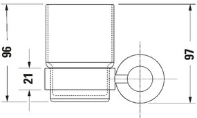 Duravit 99191000 - Nástěnný stojánek na zubní kartáčky D-CODE levá lesklý chrom