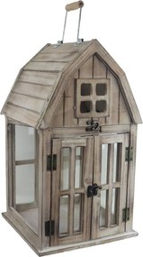Dřevěná lucerna domeček Morex D7075/B, 44 cm