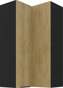 CREMONA cc | horní kuchyňská skříňka 60x60 GN-108 2F (90°) rohová s policemi | EXTRA VYSOKÁ | 60x60 cm | černá/cremona