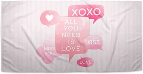 Sablio Ručník All you need is love - 50x100 cm