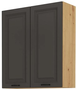 Horní kuchyňská skříňka Sheila 80 G 90 2F (dub artisan + grafit). 1040902
