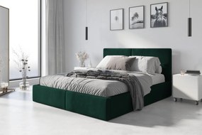 Čalouněná postel HILTON 180x200cm výklopná smaragdová