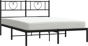 vidaXL Kovový rám postele s čelem 120 x 200 cm [355461] Barva: Bílá
