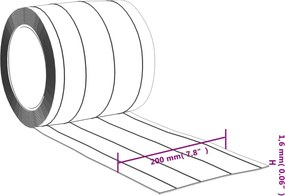 Závěs do dveří průhledný 200 mm x 1,6 mm 50 m PVC 153862