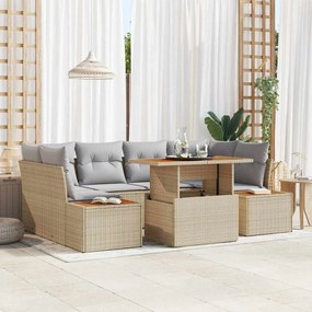 Sada zahradních pohovek 9 ks Beige a šedá 3350037