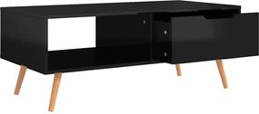 Konferenční stolek černý lesklý 100x49,5x43 cm kompozitní dřevo 326793