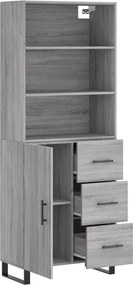 Skříň highboard šedá sonoma 69,5 x 34 x 180 cm kompozitní dřevo 3189475