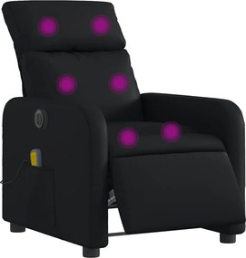 Elektrické masážní polohovací křeslo černé umělá kůže 3206742
