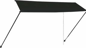 Zatahovací markýza s LED světlem 350 x 150 cm antracitová 145919