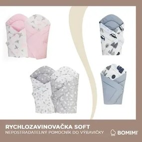 Bomimi Rychlozavinovačka soft oboustranná zvířátka, šedá