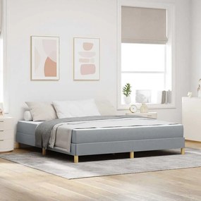 Postel s boxspringem s matrací Světle šedá 180 x 200 cm textil 3398584