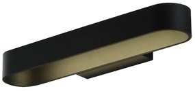 ACB Iluminacion Nástěnné LED svítidlo GALA, š. 43 cm, 20W, CRI90, CCT switch 2700-3000K Barva: Černá, Stmívání: ON/OFF