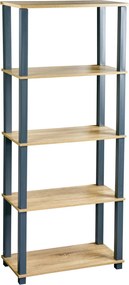 Úložný regál, 5 poliček, 147 cm