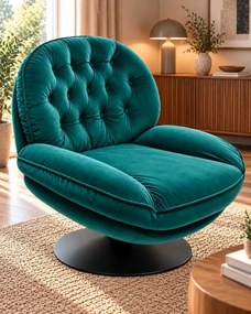 LuxuryForm DESIGN Relaxační otočné křeslo LUNA - zelené