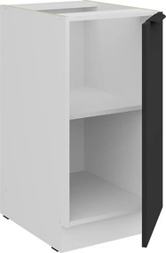 ARIA bc | dolní skříňka 40 D 1F policová | 40 cm | ANTI FINGERPRINT povrch | bílá/černá