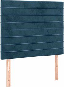 Box spring postel s matrací tmavě modrá 80 x 200 cm samet 3132709