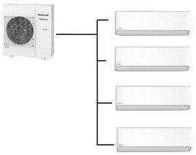 Klimatizace Panasonic Etherea white 1+4 (2kW + 2kW + 2kW + 2kW) Multi-split R32