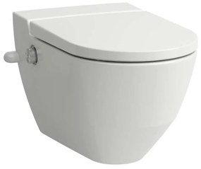 Laufen Cleanet Navia - Elektronický bidet s keramikou, boční přívod vody, Rimless, SoftClose, matná bílá H8206017577171