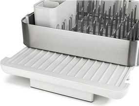 Nastavitelný plastový odkapávač ve stříbrné barvě 35,5x38 cm Extend Steel Plus – Joseph Joseph